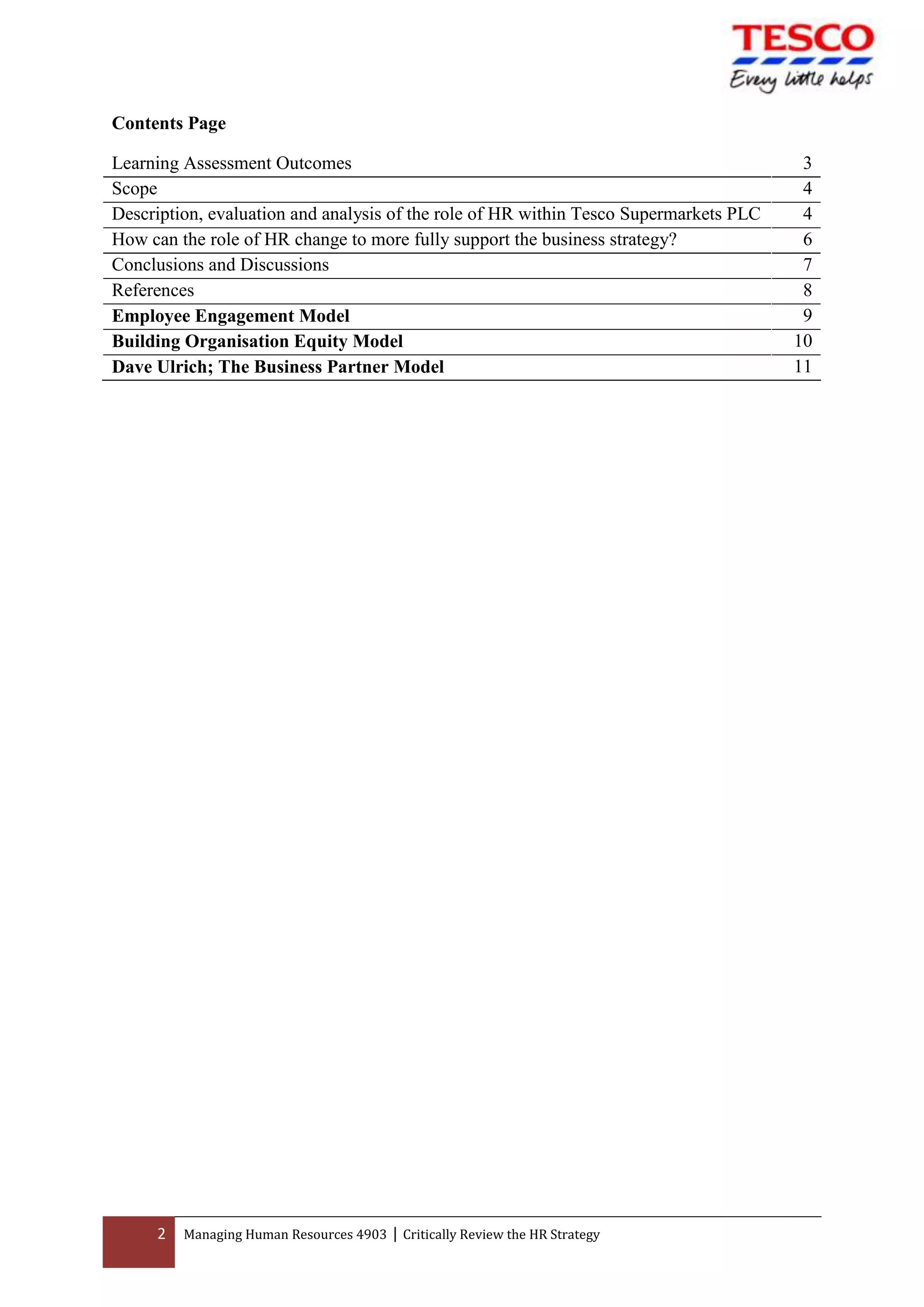 Tescos assignment | DOCX