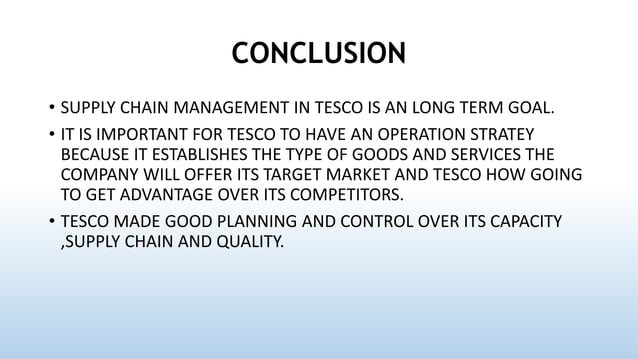 Tesco supply chain | PPTX | Retail Industry | Industries