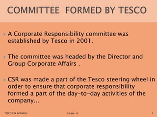 Tesco The C.S.R Aproach Ethics | PPTX