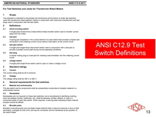 TESCO Tuesday: Test Switch Operation & Accessories | PPT