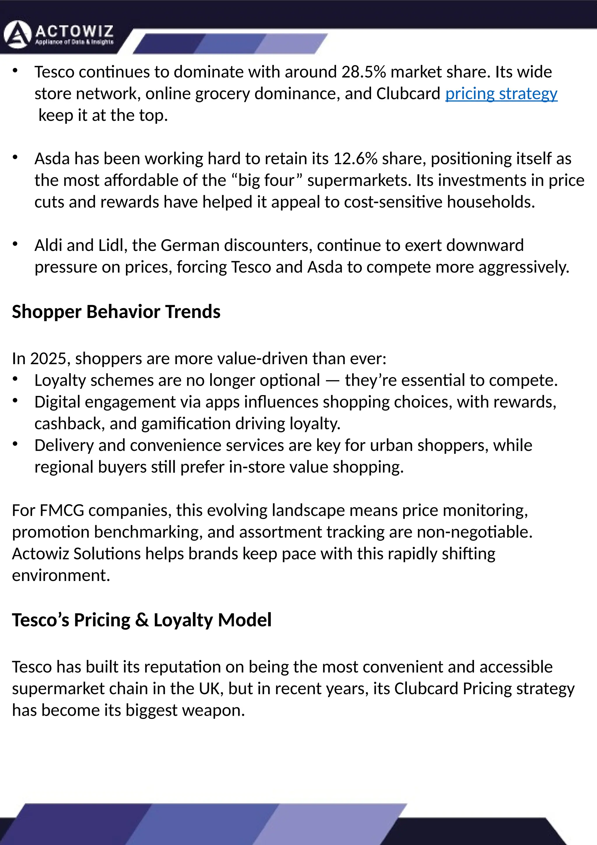 Tesco vs ASDA 2025 – Grocery Deals & Retail Data Insights - Actowiz ...