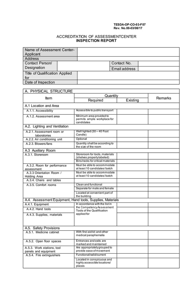 Tesda op-co-03 accreditation- a_cs forms | DOCX | Resume Writing and ...