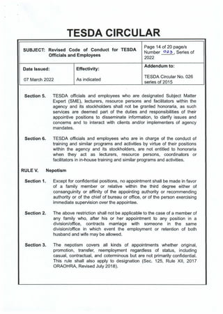 TESDA Circular No. 023-2022.pdf tesda123 | PDF