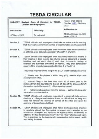 TESDA Circular No. 023-2022.pdf tesda123 | PDF
