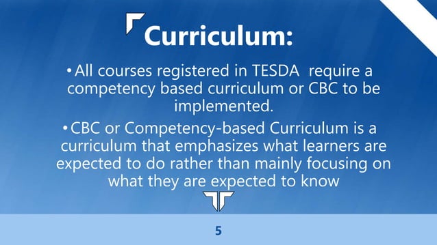 TESDA CURRICULUM.pptx | Educational Assessment | Education