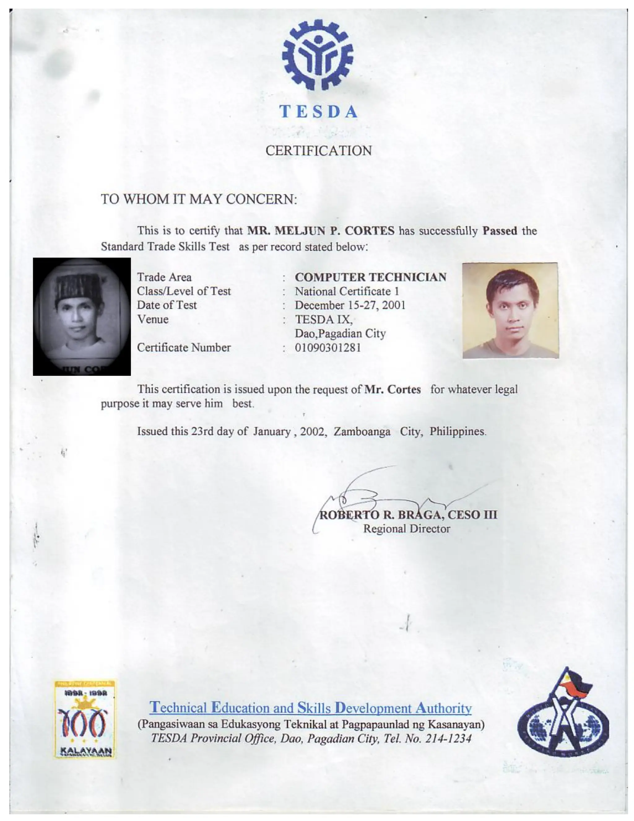 TESDA COC License NC I Computer Technician TESDA | PDF
