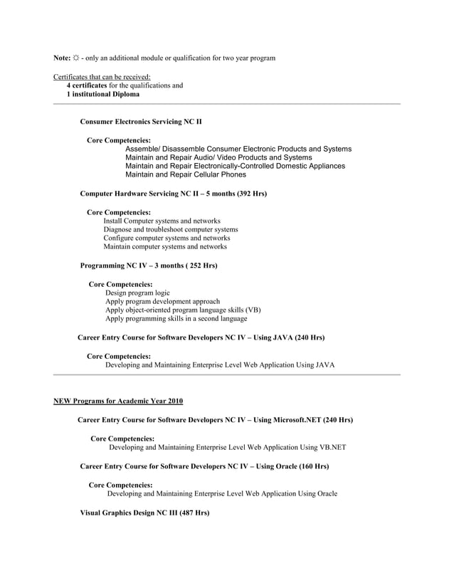 Tesda programs | PDF