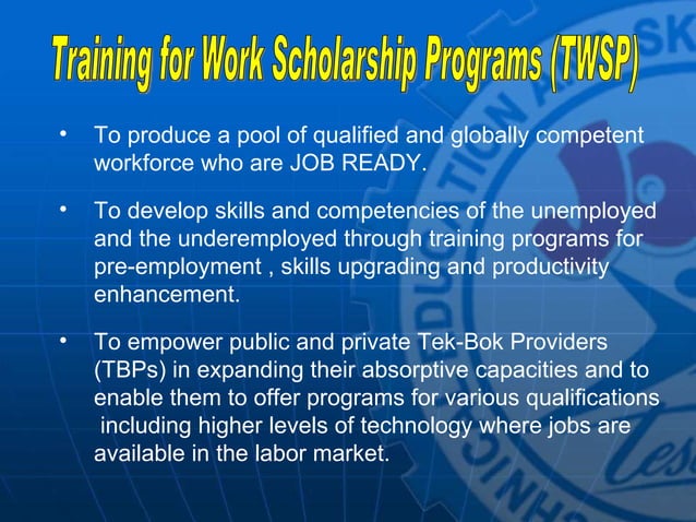 Tesda programs presentation dti2 | PPT