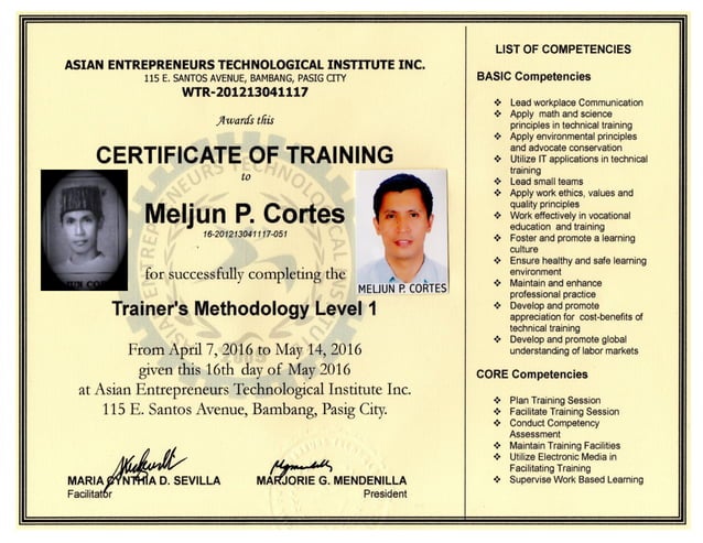 TESDA TM 1 2016 Trainer's Methodology I for TM | PDF