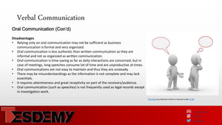 Communication Skills (1) Verbal and Nonverbal Communications | PPTX