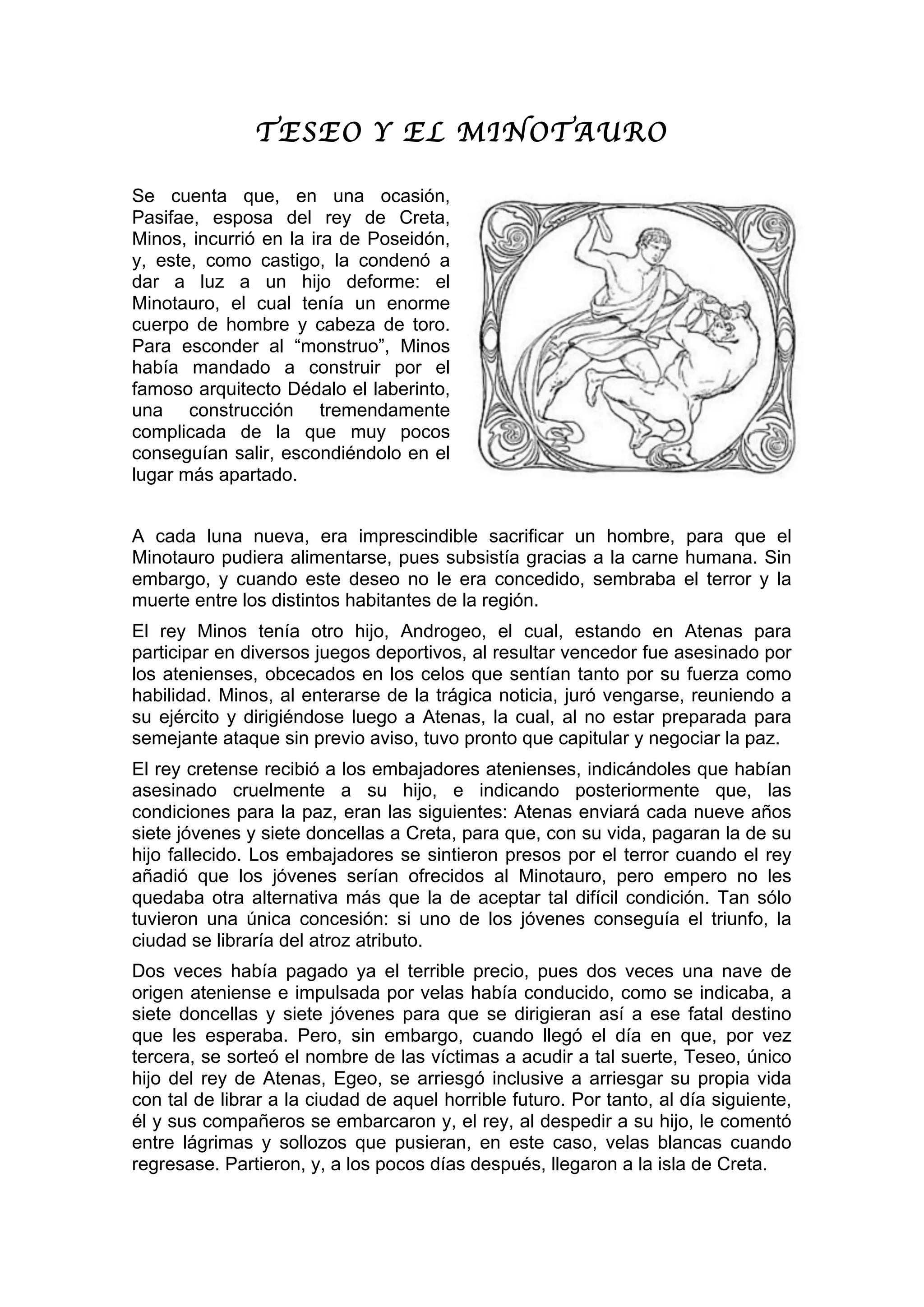 Teseo y el minotauro | PDF