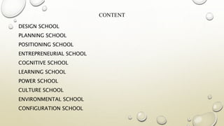 10 schools of thoghts in international business and strategy | PPTX