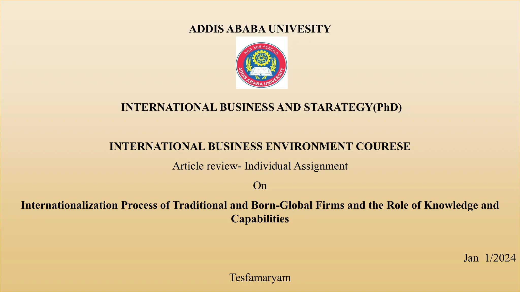 Internationalization Process of Traditional and Born-Global Firms and ...