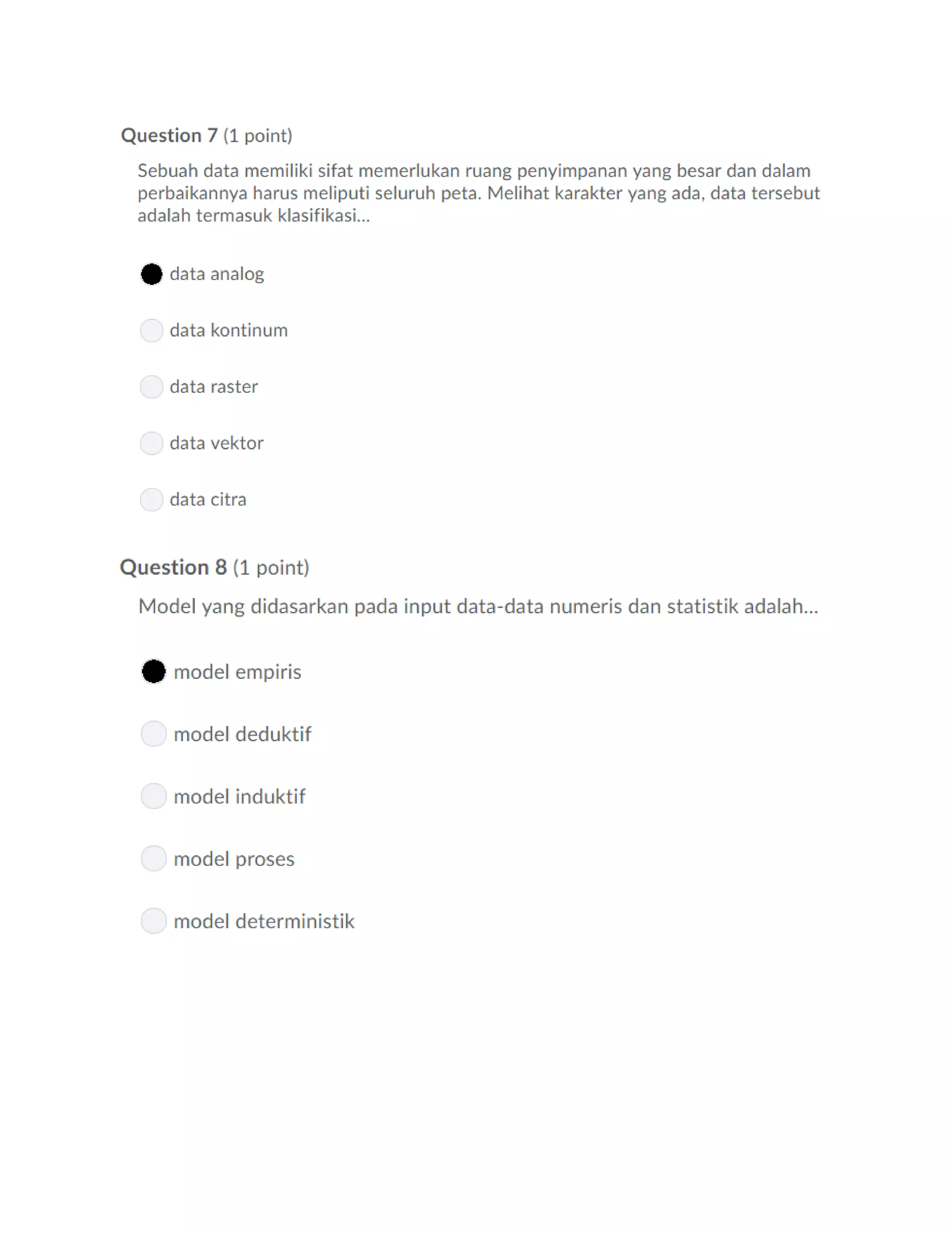Tes formatif 3 kb 1 profesional geografi | PDF