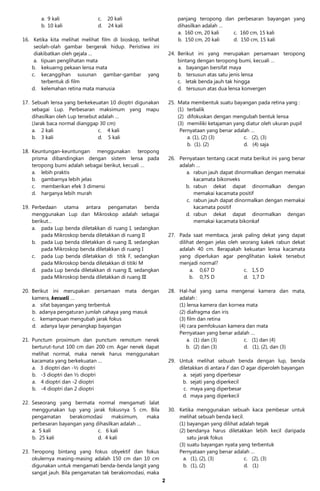 Tes Formatif Alat Alat Optik | PDF