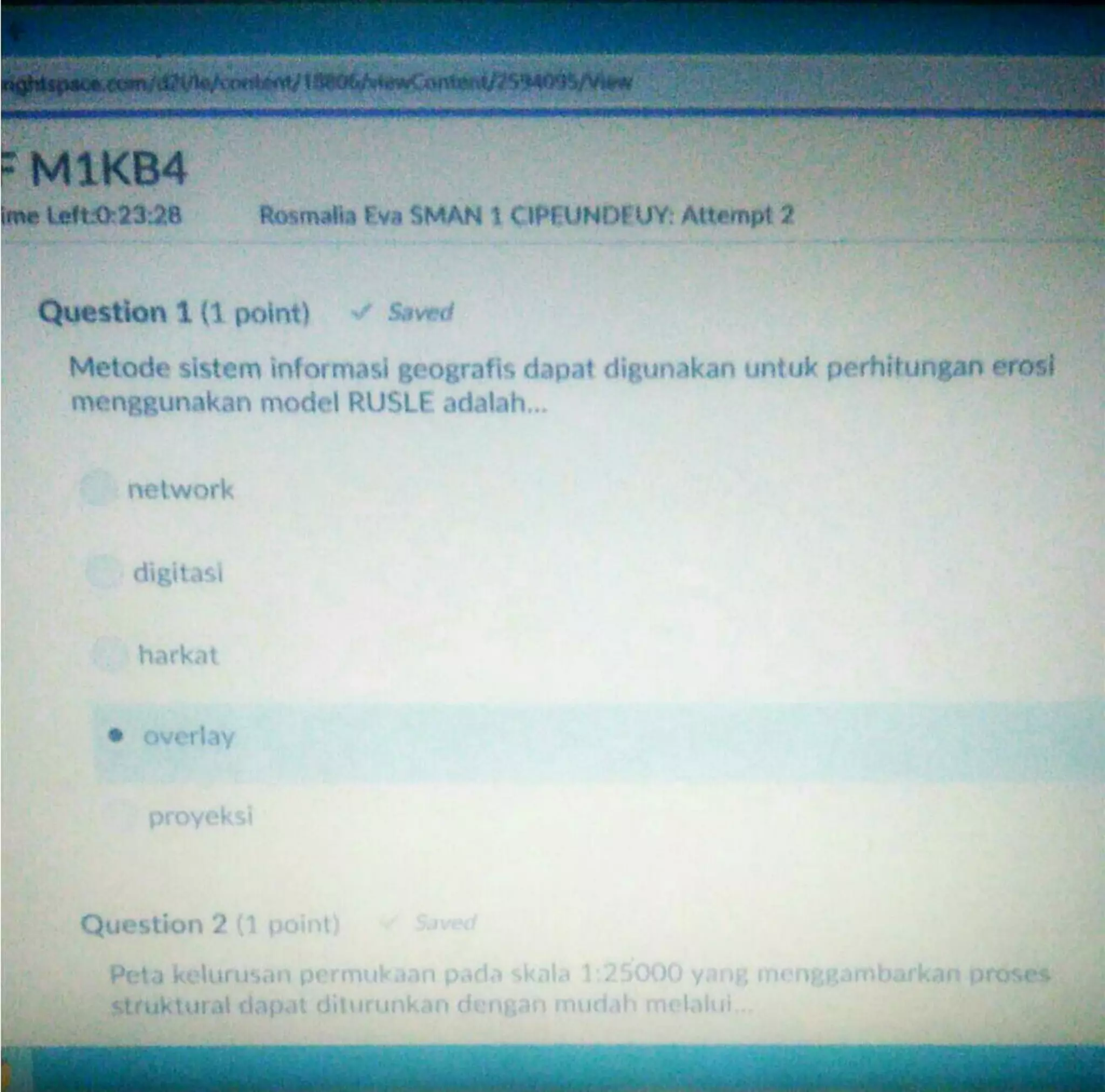 Tes formatif m1 kb4 profesional geografi | PDF