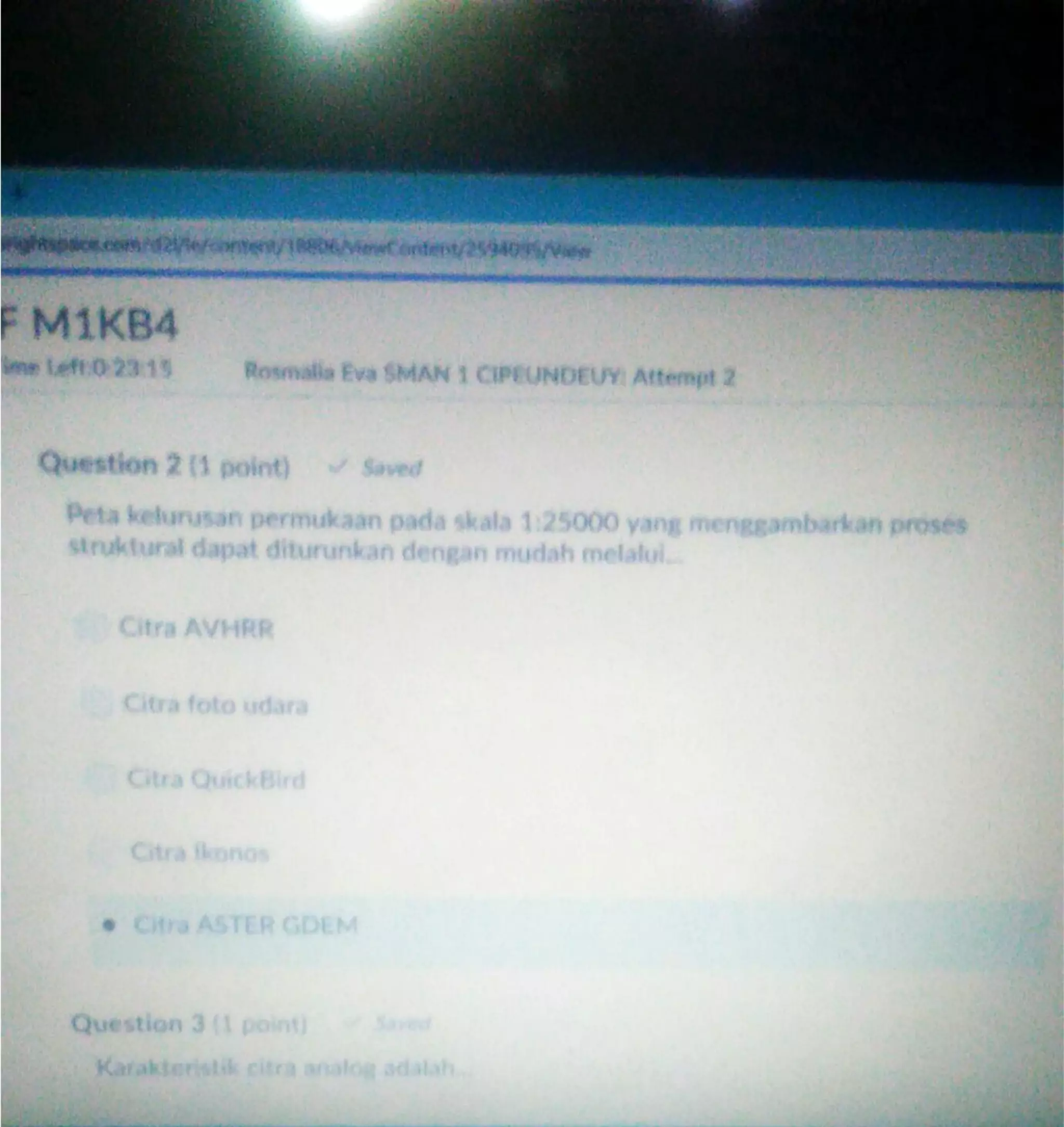 Tes formatif m1 kb4 profesional geografi | PDF