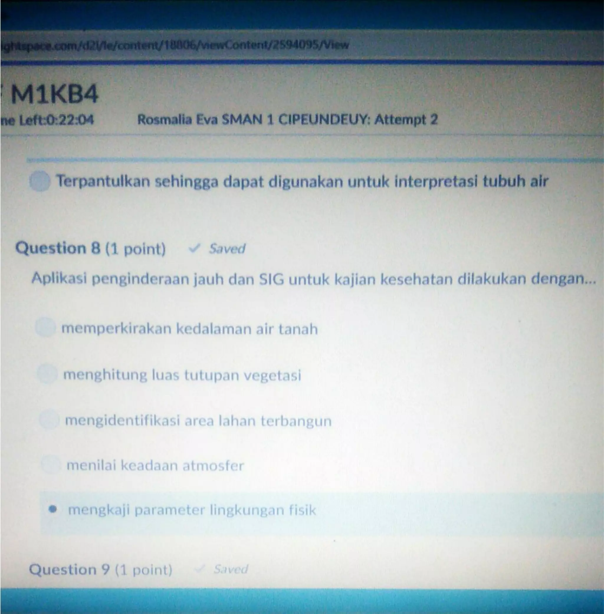 Tes formatif m1 kb4 profesional geografi | PDF