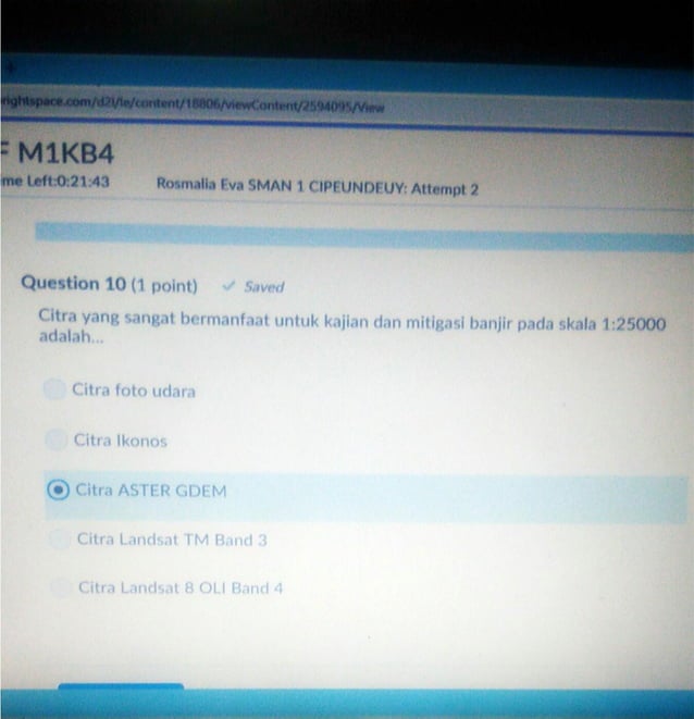 Tes formatif m1 kb4 profesional geografi | PDF