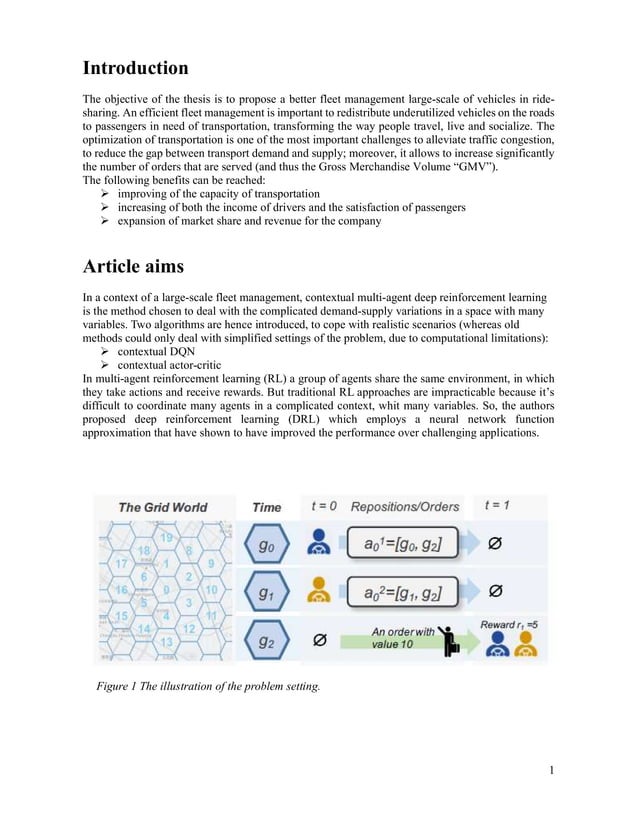 Summary of “Efficient large-scale fleet management via multi-agent deep reinforcement learning ...