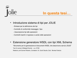 Tesi sistema di tipi jolie | PPT