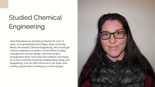 Tesia Dobrydnia - Career In The Oil And Gas Industry | PPT