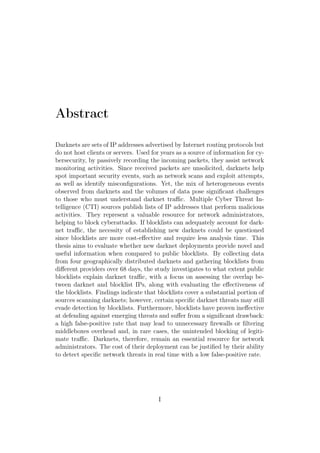 Understanding Darknet Traffic Through Public Blocklists for ...