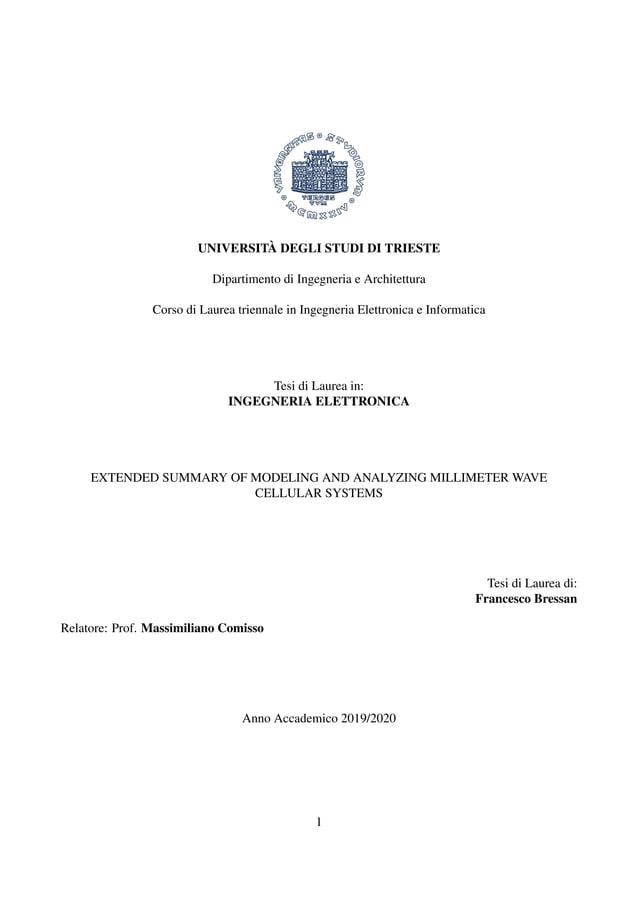 Extended Summary Of Modeling And Analyzing Millimeter Wave Cellular Systems Pdf