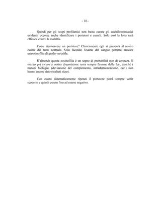 L'anchilostomiasi in Comune di Treviso (1939) | PDF