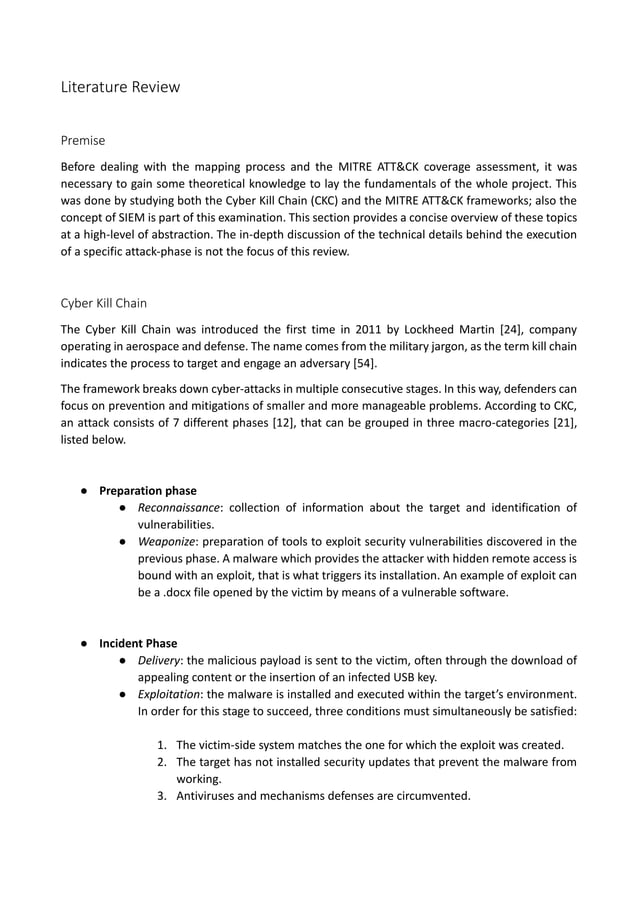 Mapping Security Information And Event Management Siem Rules To Tactics And Techniques Of The