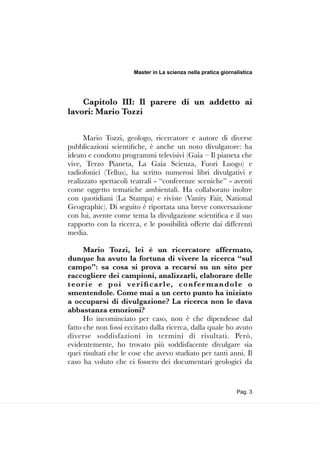 Intervista a Mario Tozzi - tesi di Master di Paola Vaccaro | PDF