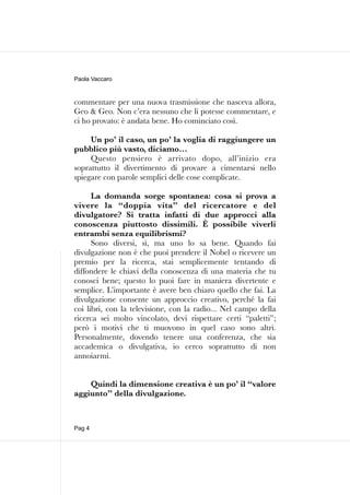 Intervista a Mario Tozzi - tesi di Master di Paola Vaccaro | PDF