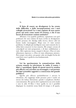 Intervista a Mario Tozzi - tesi di Master di Paola Vaccaro | PDF