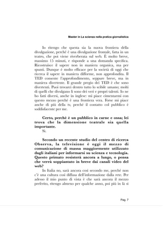 Intervista a Mario Tozzi - tesi di Master di Paola Vaccaro | PDF