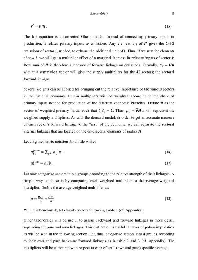 Key Sectors in greenhouse gases emissions in Switzerland: An input-output approach | PDF