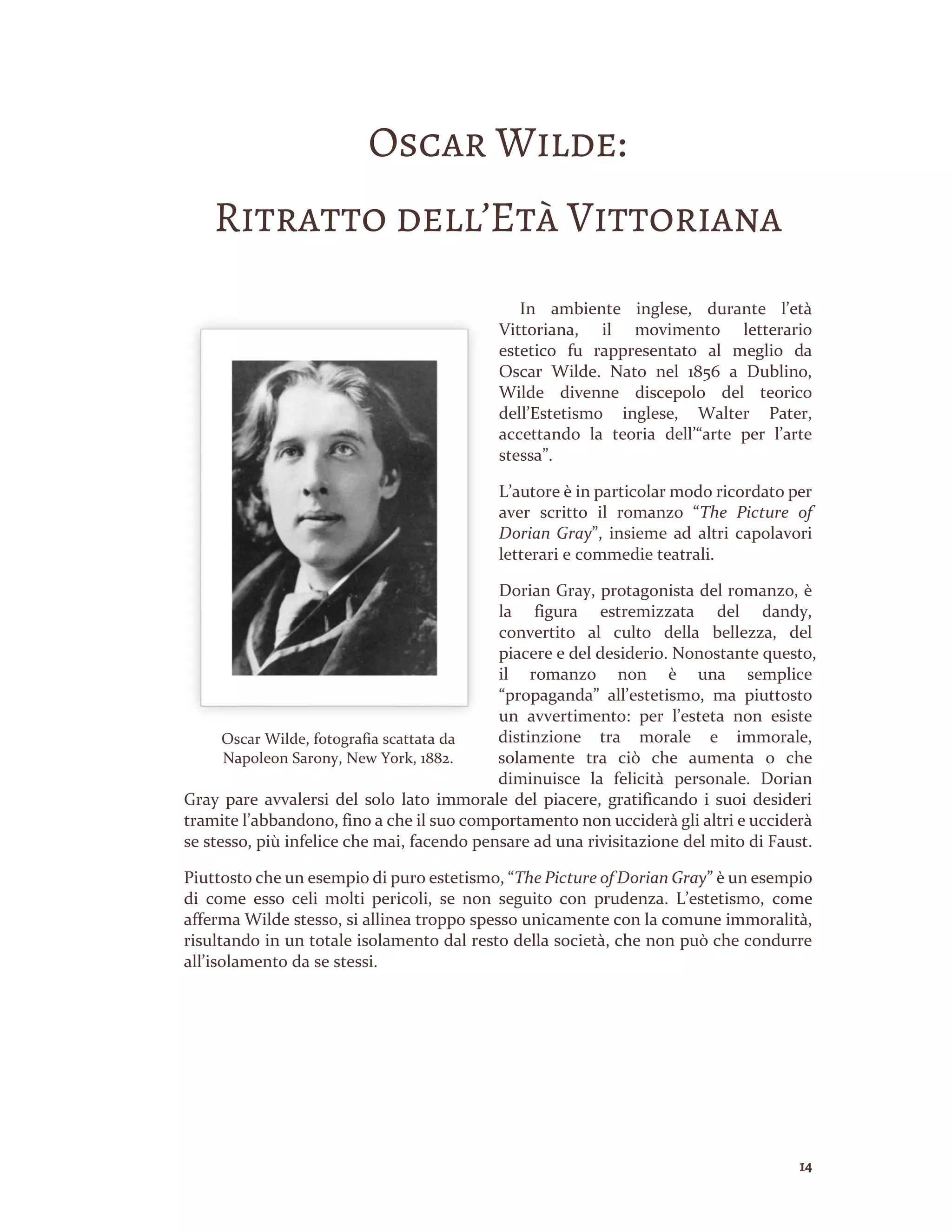 Tesina - L'Estetismo e il conflitto con la Morale | PDF