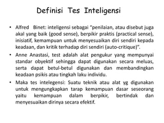 TES INTELEGENSI | PPT