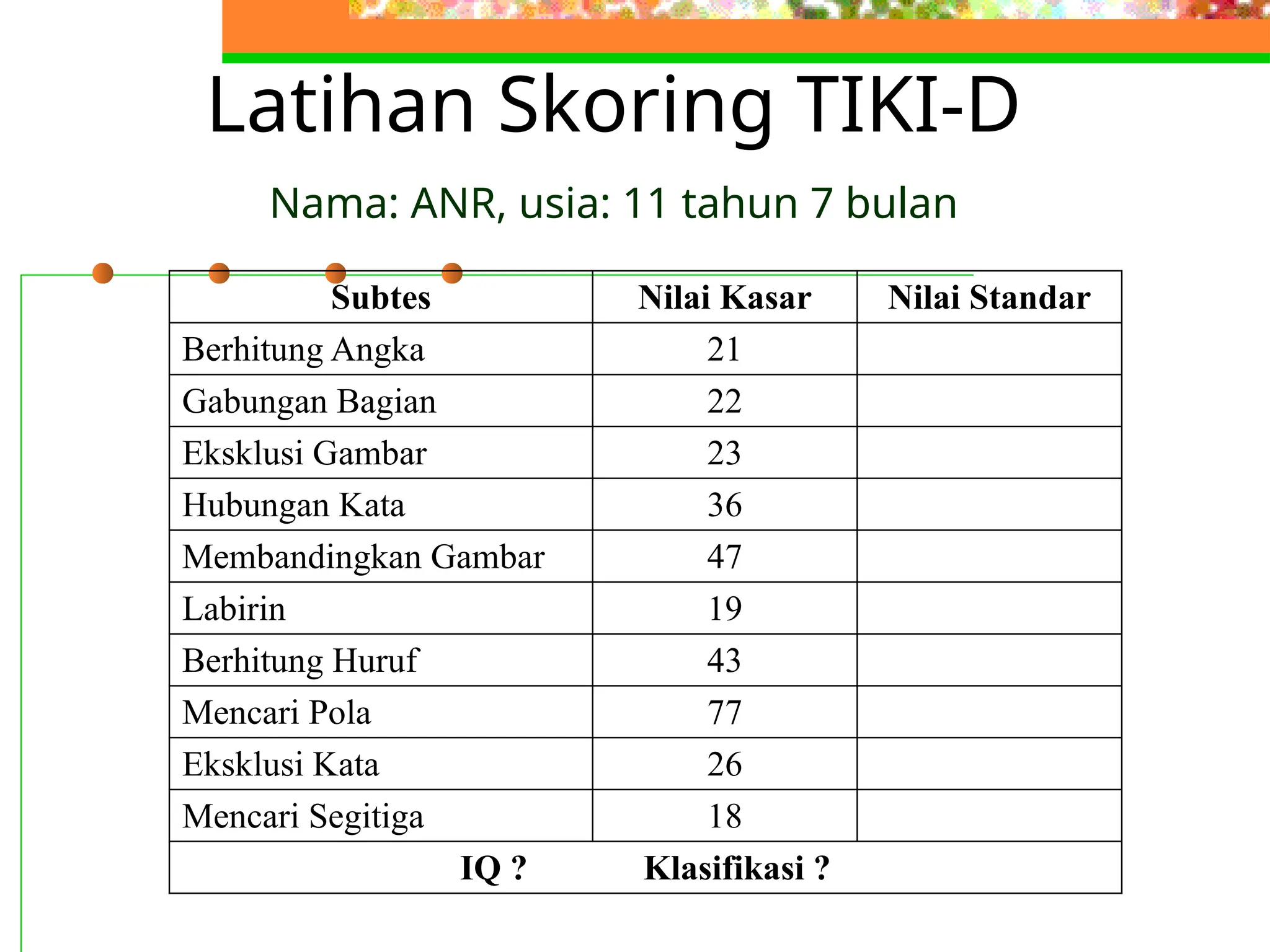 Tes_Inteligensi_TIKI_D Psikologi Dasar Asesmen | PPTX