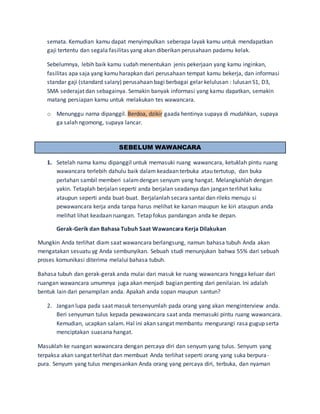 Tes Interview PPA BCA | DOCX