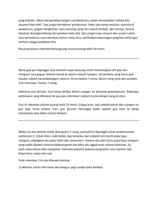 Tes Interview PPA BCA | DOCX