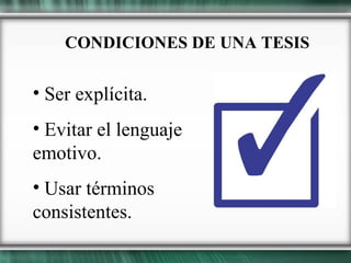 LA TESIS | PPT
