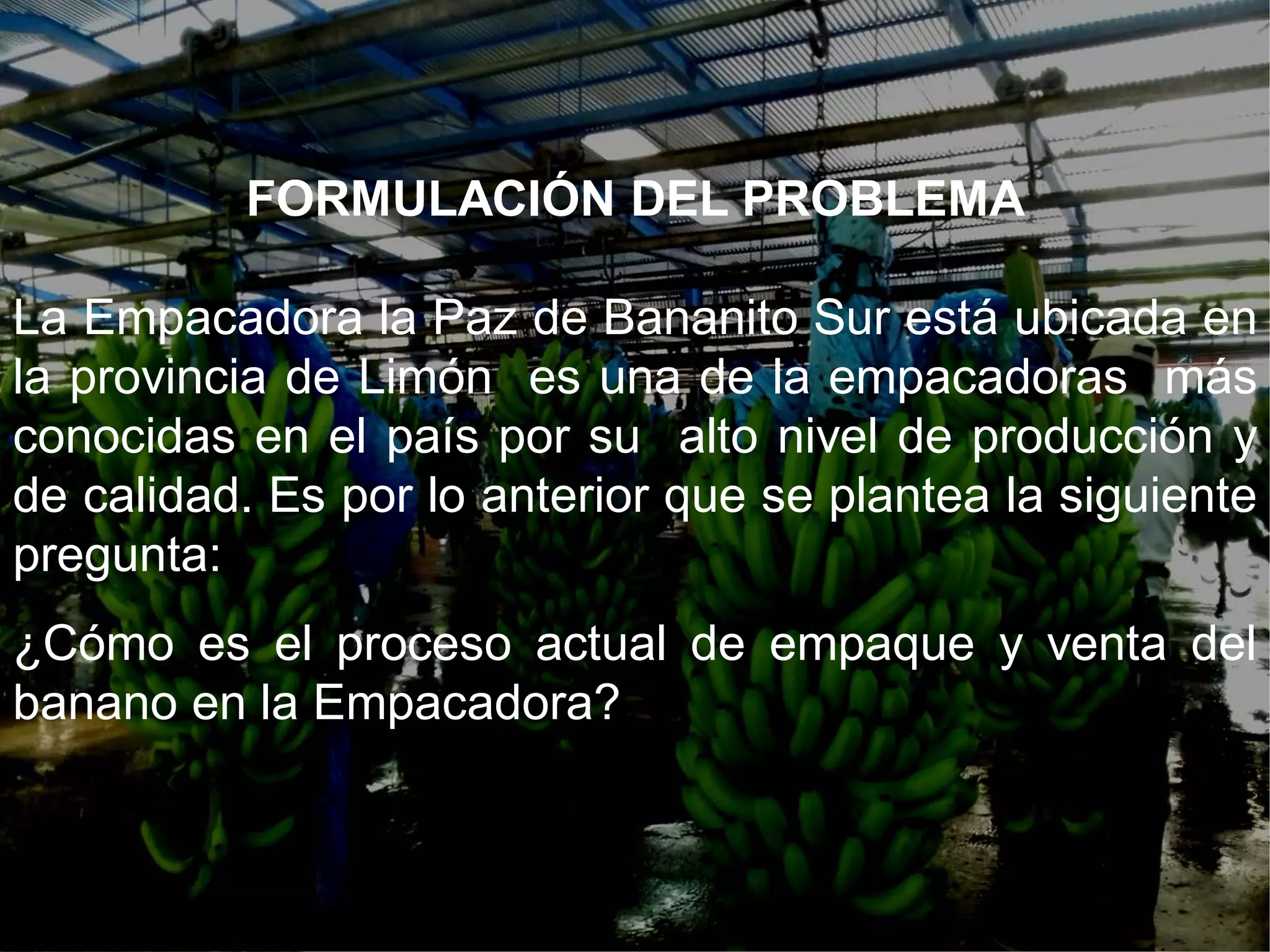 Análisis del proceso de banano en el área de producción de la ...