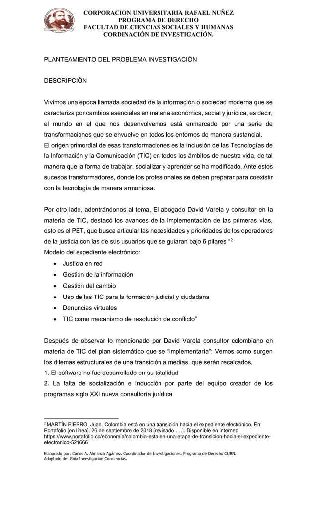 Implementacion De Las Tic En El Sistema Judicial Colombiano Pdf