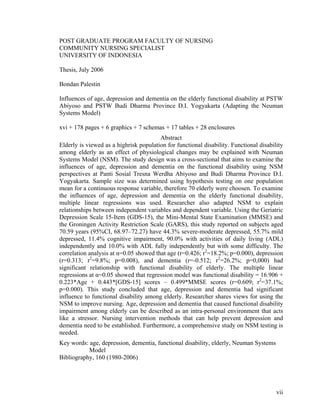 01 TESIS PENGARUH UMUR, DEPRESI DAN DEMENSIA TERHADAP DISABILITAS ...