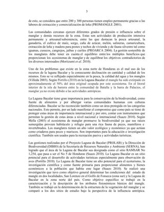 Situación actual del mangle en Honduras. | PDF