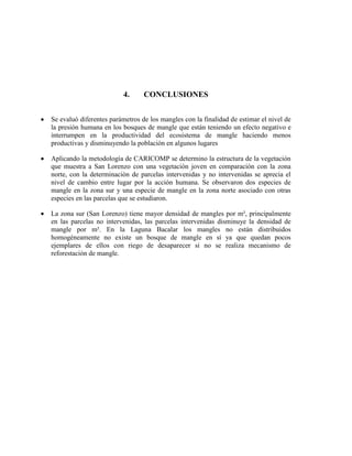 Situación actual del mangle en Honduras. | PDF