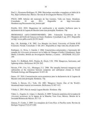 Situación actual del mangle en Honduras. | PDF