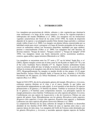 Situación actual del mangle en Honduras. | PDF
