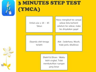 TES KEBUGARAN METODE YMCA / STEP TEST | PPT