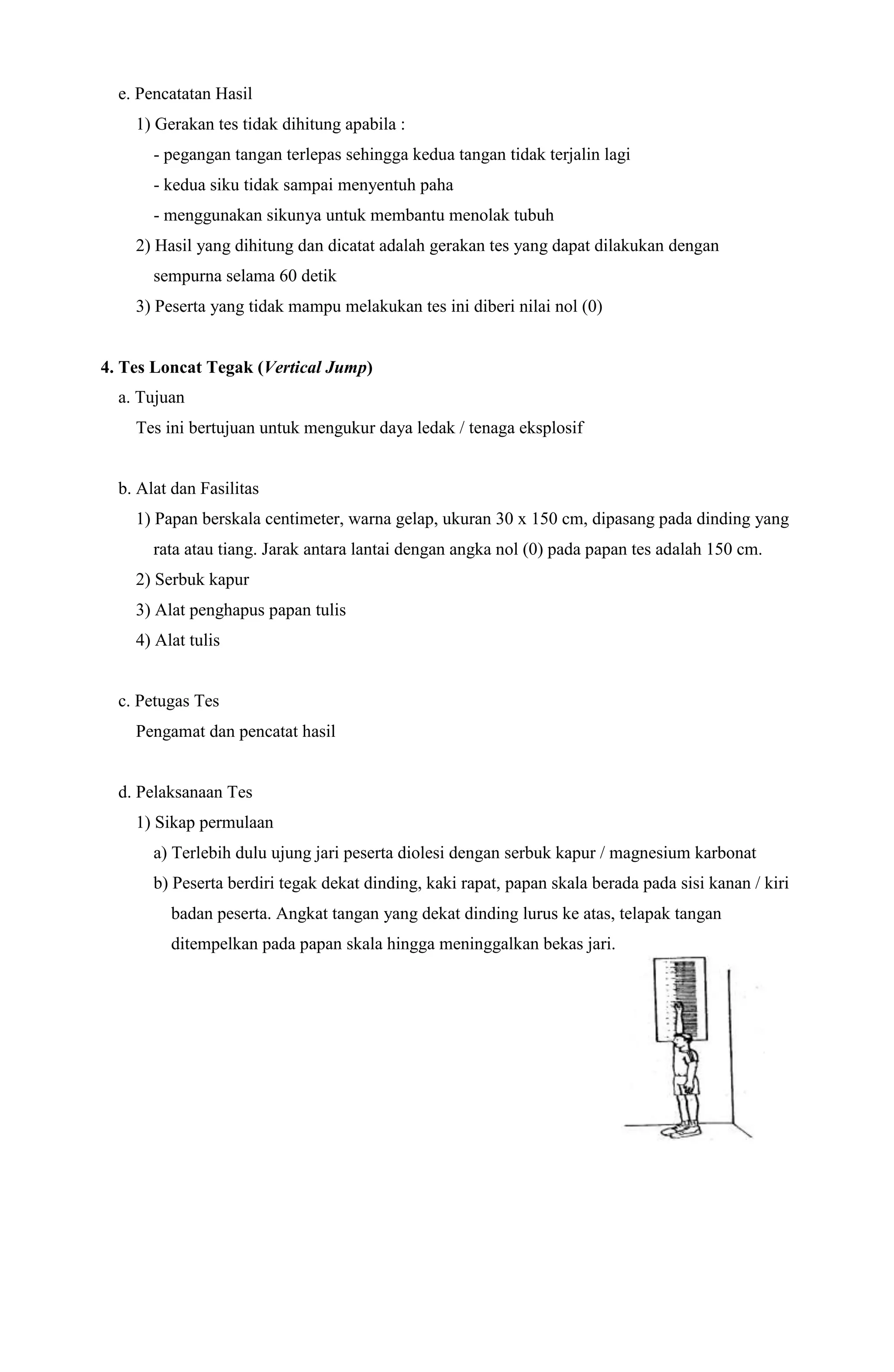 Tes kesegaran jasmani indonesia | DOCX